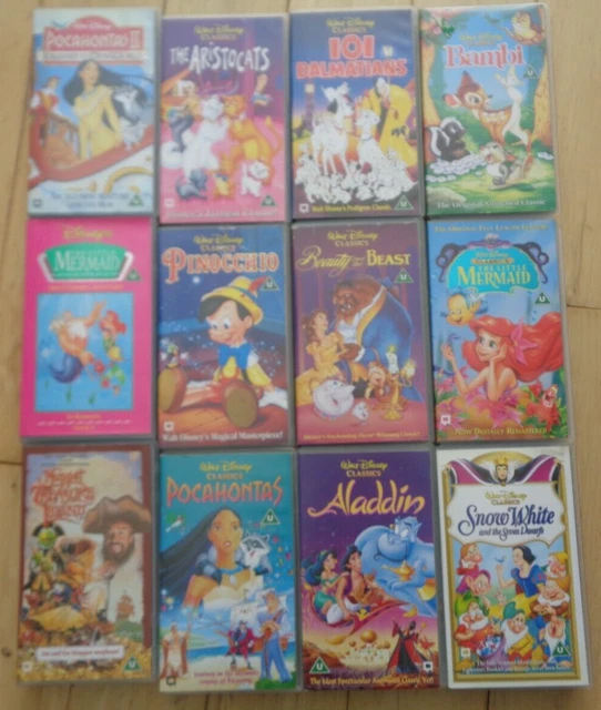 12 DISNEY ANIMATED Movies Films Vhs Bundle Kids / Family £22.99 ...