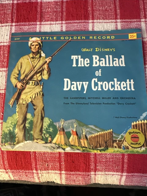 WALT DISNEYS THE Ballad Of Davy Crockett 7" 6" Record 45 & Picture Sleeve yellow £3.86 - PicClick UK