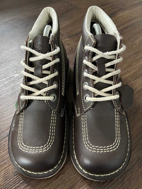 KICKERS MENS LEATHER Chukka Boots, Chocolate Brown - Size 6 £64.99 ...
