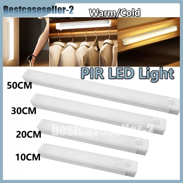 1-10PC WIRELESS PIR Sensor Cabinet Closet Light Kitchen Counter LED ...