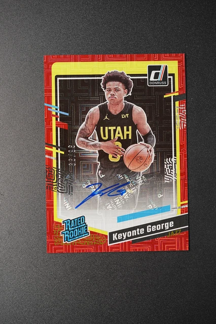 KEYONTE GEORGE 2023-24 Panini Donruss #286 RC Rookie Auto Red Choice 98 ...