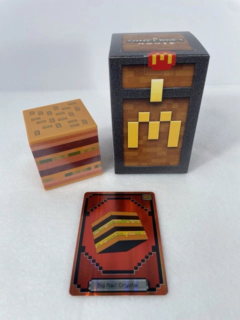 A MINECRAFT MOVIE McDonald’s Happy Meal Big Mac Crystal Figure w ...