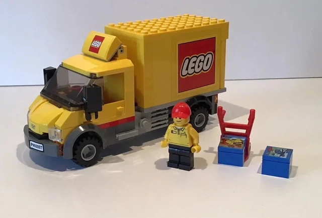 LEGO YELLOW DELIVERY Truck / Lorry & Mini Figure From 60097 City Square ...