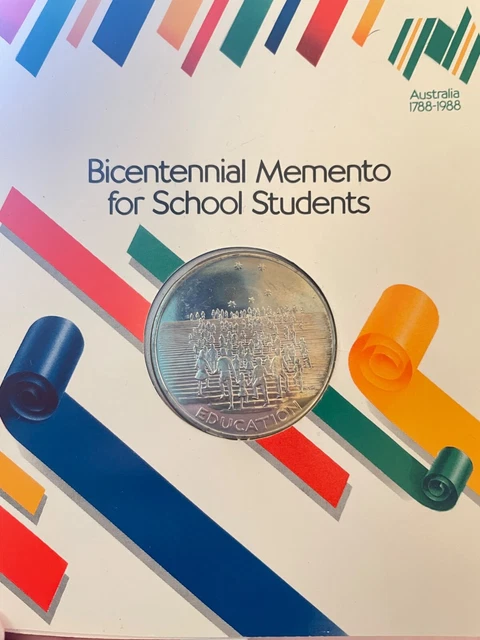 1988 AUSTRALIA BICENTENNIAL Memento For School Students Medal ...