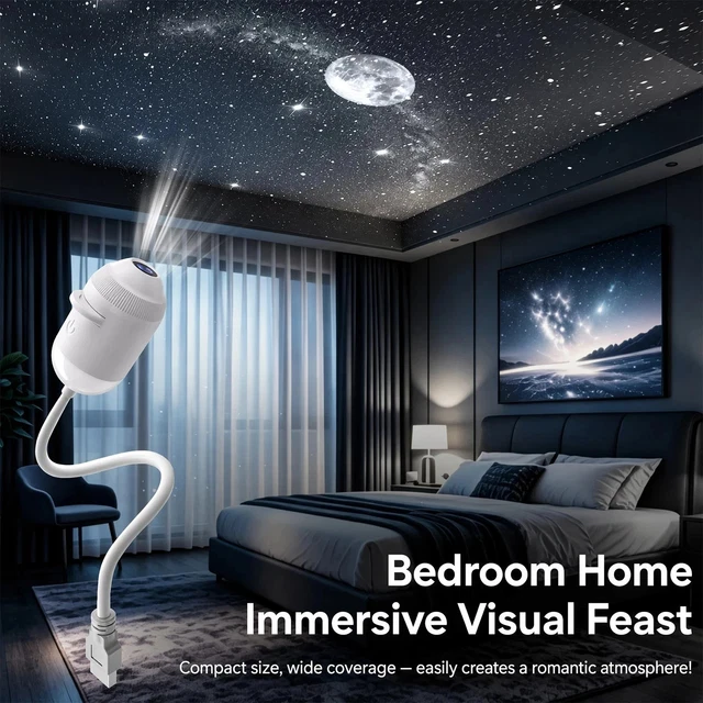 HD SMART DYNAMIC 5D Holographic Night Light Projector, Plug and Play ...