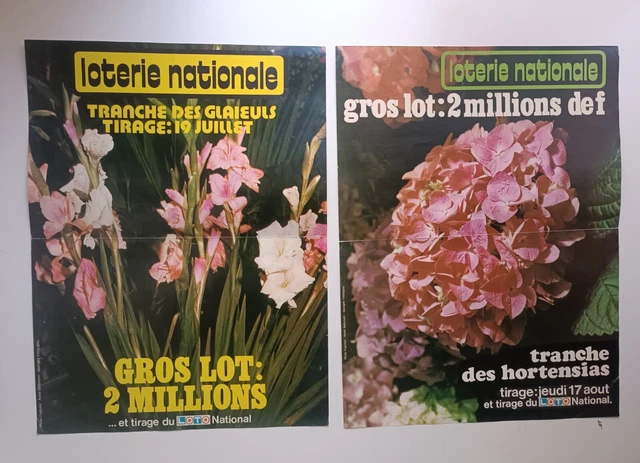 LOT DE 2 Affiches Loterie Nationale Vintage Ancienne Fleurs EUR 9,90 ... LOT DE 2 Affiches Loterie Nationale Vintage Ancienne Fleurs EUR 9,90 ...