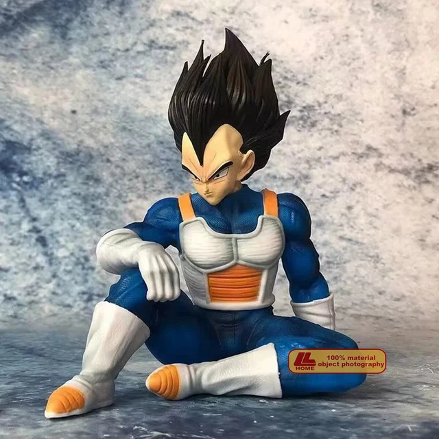 ANIME DRAGON BALL Z Super Saiyan Vegeta Handsome Sitting PVC Figure Toy ...
