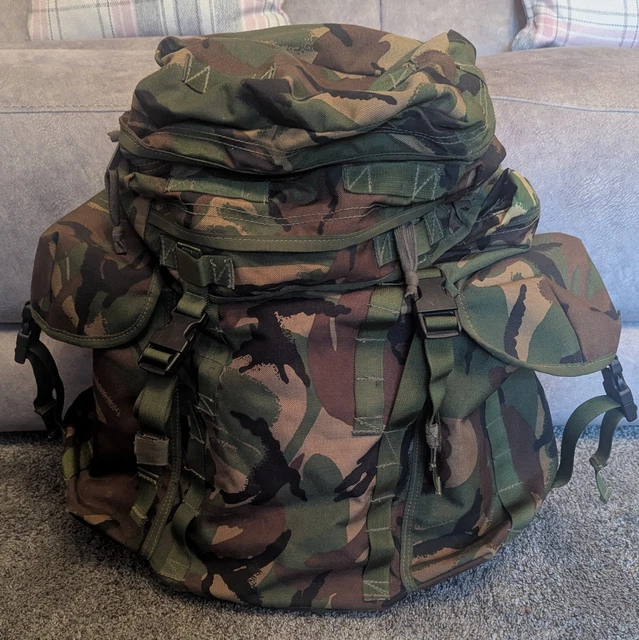BRITISH ARMY ISSUE DPM Woodland Camo 30L Litre IRR Patrol Pack Rucksack ...
