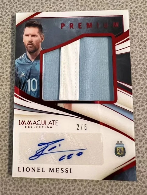 LIONEL MESSI 2020 Panini Immaculate 2/8 Premium Auto Patch AFA #PR-LM ...