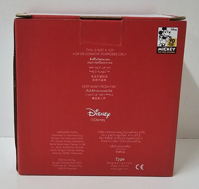 TYPO DISNEY MICKEY Mouse 90 Years Of Magic Licenced Christmas Ornament ...