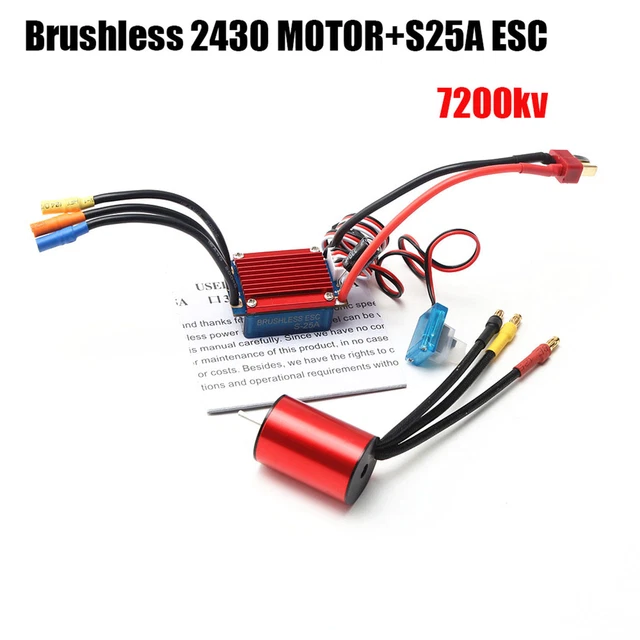 S2430 7200KV BRUSHLESS Motor 4P Sensorless 25A Brushless Electric Speed ...