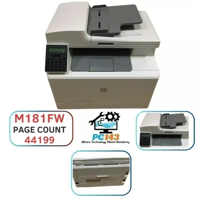 HP COLOR LASERJET Mfp M181Fw Printer Toner Not Included Page Count Only ...