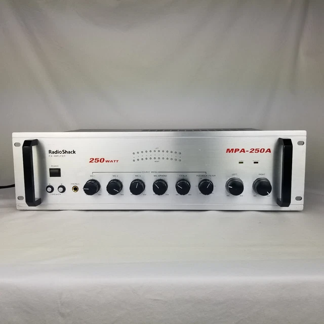 RADIO SHACK MPA-250A PA Stereo Amplifier 250 Watt Rack Mount $144.00 ...