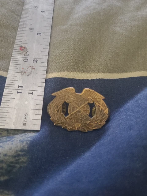 VINTAGE US MILITARY Quartermaster Eagle Crossed Sword Key Pin U.S.- WW2 ...