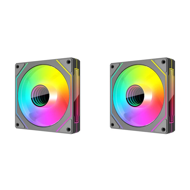 12CM ARGB 5V 3Pin 4 Pin PWM CPU Case Cooling Fan Infinity Mirror (Black ...