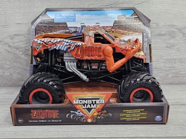 MONSTER JAM MONSTER Truck Red Zombie 1:24 Rare Die-Cast Model Pickup ...