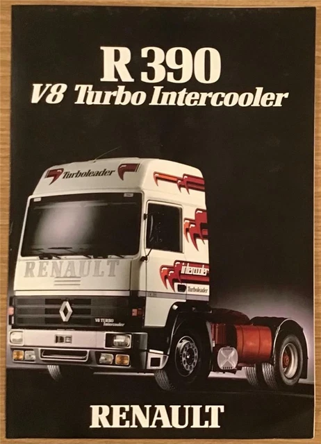 RENAULT R390 V8 TURBO INTERCOOLER brochure de vente commerciale texte ...