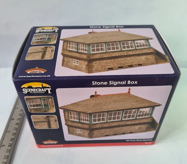 BACHMANN SCENECRAFT 44-176 Stone Signal Box painted resin building OO ...