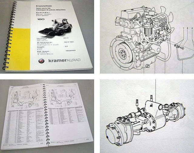 KRAMER ALLRAD 180 Radlader Ersatzteilliste Spare Parts List 2004 EUR 49 ...
