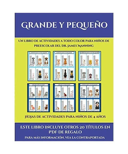 HOJAS DE ACTIVIDADES para niños de 4 años (Grande y pequeño): Este libro cont EUR 10,48 ...