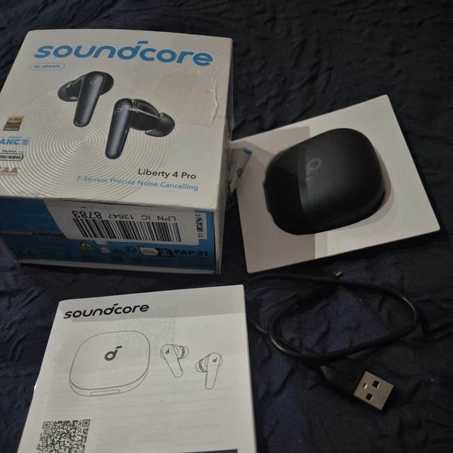SOUNDCORE LIBERTY 4 Pro Reactive Case Only plus box and charger cable £ ...