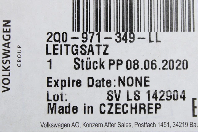 ORIGINAL VW AUDI Skoda SEAT Anlassermotor/Lichtmaschine Kabelbaum ...