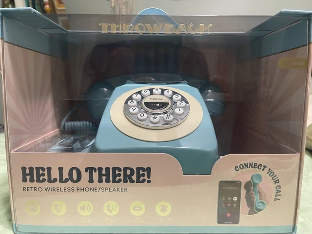 HELLO THERE! RETRO Wireless throw back Blue RARE Phone/ Speaker ...