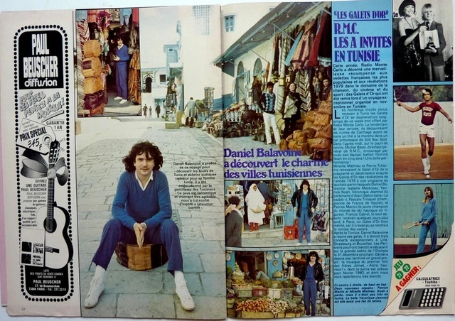 *DANIEL BALAVOINE EN Tunisie = COUPURE DE PRESSE 2 PAGES 1979 ...