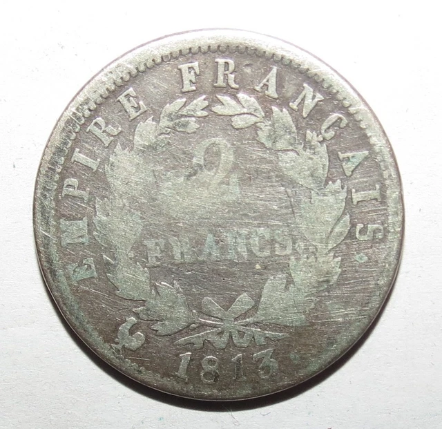 RARE 2 FRANCS Napoleon Empereur 1813 A Paris Argent Silver EUR 26,50 ...