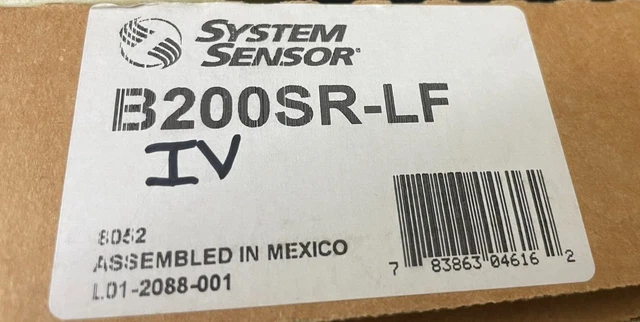SYSTEM SENSOR B200SR-LF-IV $80.00 - PicClick