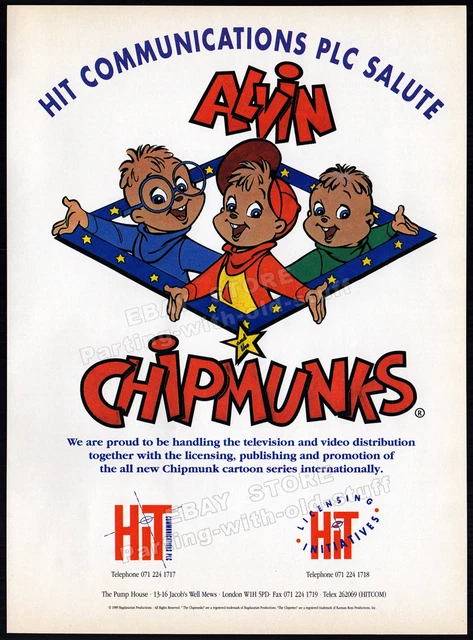 ALVIN AND THE CHIPMUNKS__Orig. 1989 Trade AD / ADVERT__Bagdasarian ...