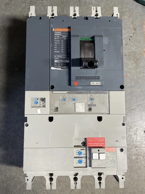 SCHNEIDER MERLIN GERIN NS400N MCCB Compact 160/400 Amp 4 Pole Breaker ...