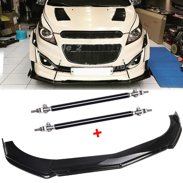 FRONT BUMPER LOWER Lip Spoiler Splitter + Strut Rods For Chevrolet ...