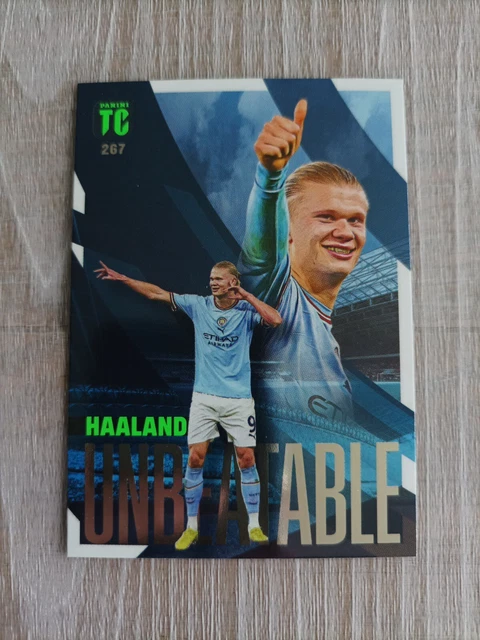 CARD IMAGE STICKER PANINI TOP CLASS 2023 Haaland UNBEATABLE Toploader ...
