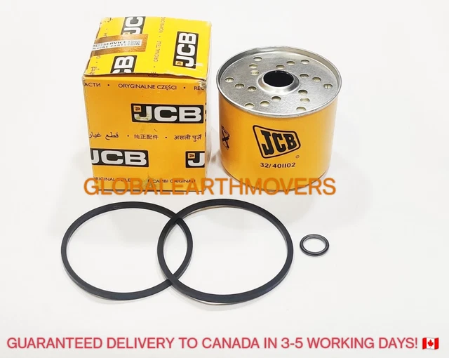 JCB BACKHOE - Genuine Jcb Fuel Filter Element W. O Rings (32/400701 32/ ...