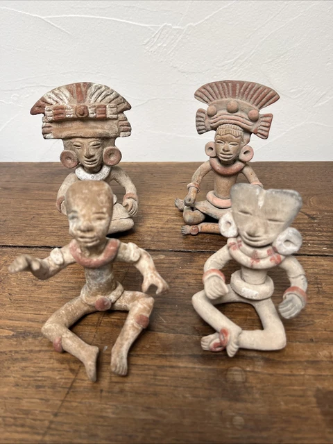 4 STATUETTES EN terre cuite Divinité Maya EUR 12,80 - PicClick FR