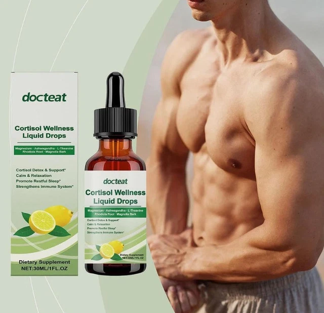 CORTISOL DETOX CORTISOL Supplement Liquid Drops W. Magnesium Glycinate ...