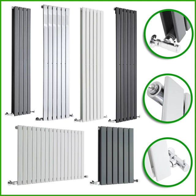 DESIGNER RADIATORS VERTICAL Horizontal Flat Panel Tall Upright Column ...