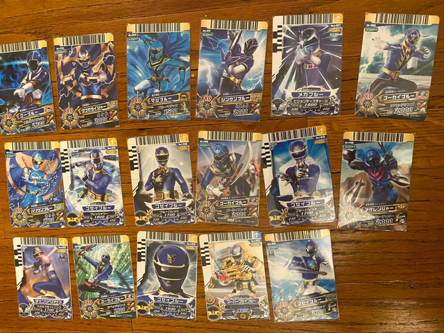 LOT OF 20 Super Sentai Power Rangers Action Gosei Cards BLUE RANGER Set ...
