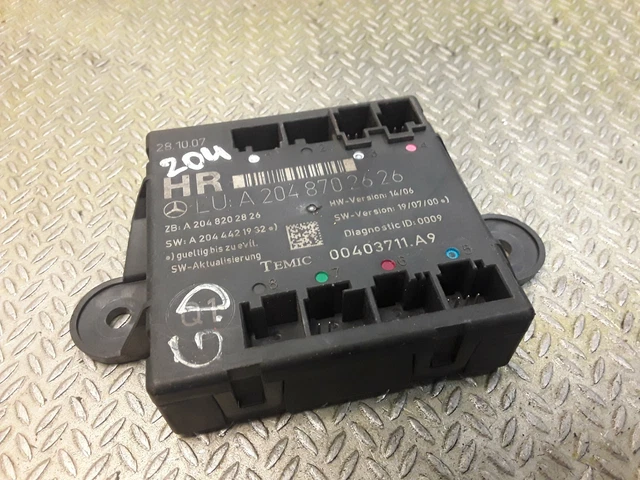 MERCEDES W204 DOOR Control Module Unit Rear Right for C Class W204 A ...