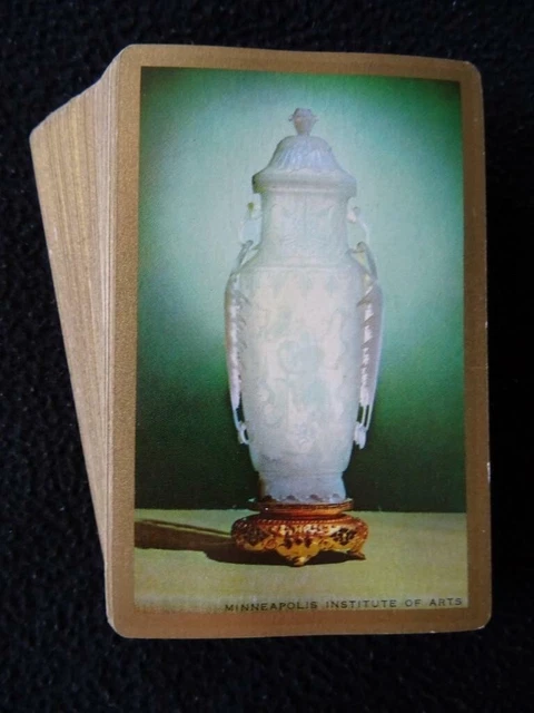VINTAGE PLAYING CARDS 1960s US Stancraft Pack Deck Chinese Carved Jade ...