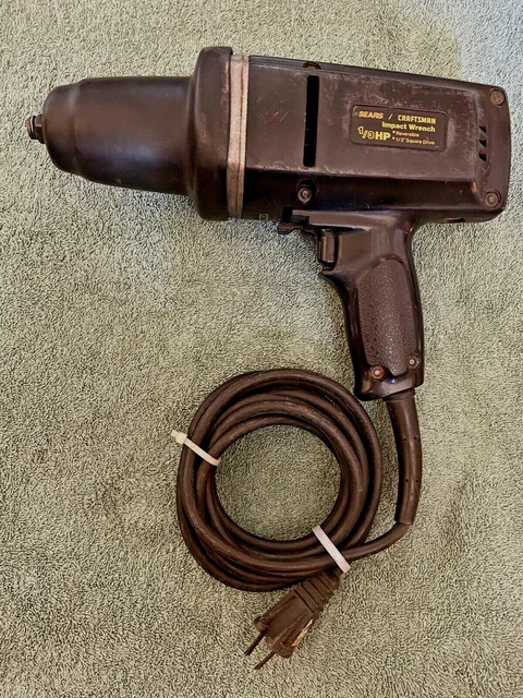 VINTAGE SEARS CRAFTSMAN Electric Impact Wrench 1/2"drive 1/3 Hp Made In ...