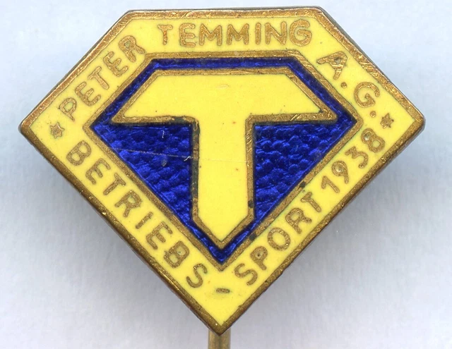 PETER TEMMING AG Papierfabrik Firmenabzeichen 1938 EUR 73,00 - PicClick DE