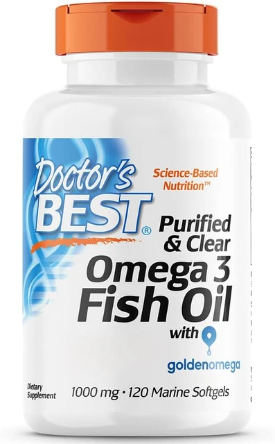 , PURIFIED & Clear Omega-3 Fish Oil, 1,000Mg, with Omega-3 Fatty Acids ...