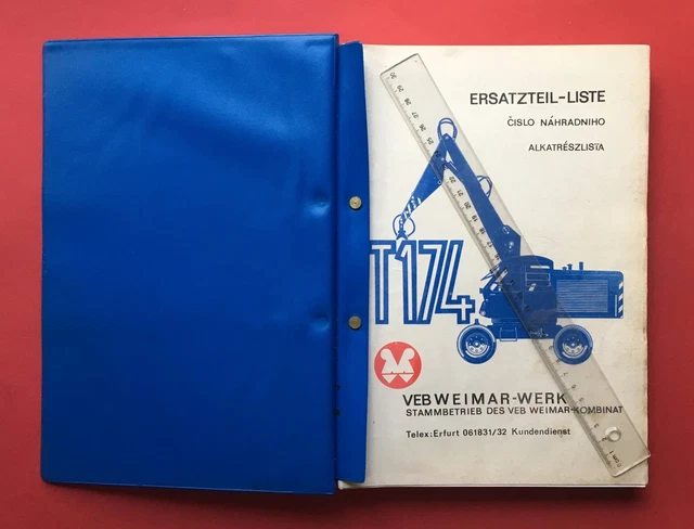 DDR ERSATZTEIL LISTE VEB WEIMAR Werk Mobilkran T174 - 16 und 32 1974 RAR( F18303 EUR 86,82 ...