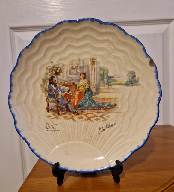 ANTIQUE CORONET-PARROT WARE & Co Burslem nell gwyn Shell Design Plate £ ...