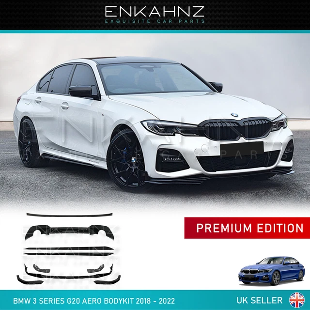 BMW 3 SERIES G20 M Sport Body Kit 2018 –2022 Gloss Black Front Splitter ...