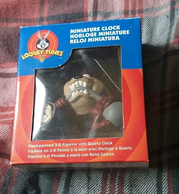 LOONEY TUNES TAZ CLOCK *Excellent Condition* Boxed (See Info 👍 ...