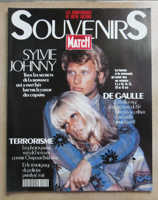 PARIS MATCH SOUVENIRS 1990 Johnny HALLYDAY Sylvie VARTAN Sophie MARCEAU DASSIN EUR 7,00 ...