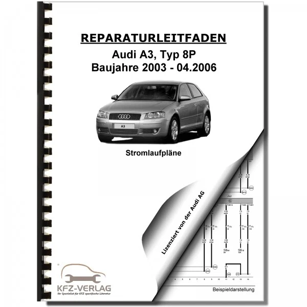 AUDI A3 TYPE 8P 2003-2006 schéma schéma électrique plans manuel d'atelier EUR 99,81 - PicClick FR